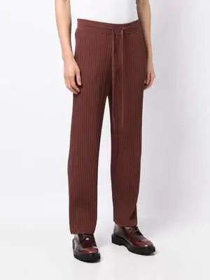 Nanushka Ribbed Straight-leg Trousers