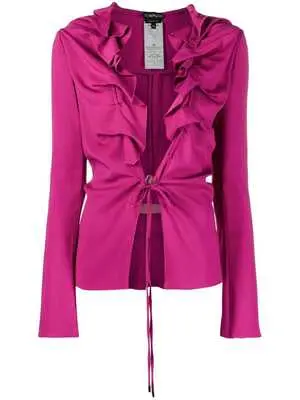 TOM FORD Tie-fastening Long-sleeve Top - Pink