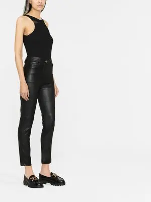 BLANCA VITA Faux Leather Trousers