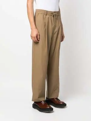 FENG CHEN WANG Embroidered-panel Drawstring Trousers