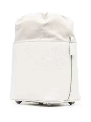 MAISON MARGIELA 5ac Small Leather Bucket Bag - White