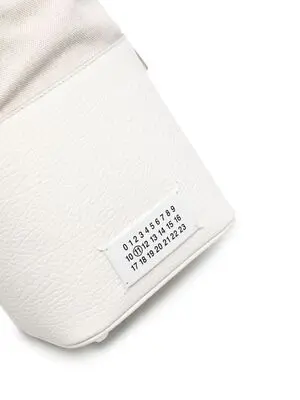 MAISON MARGIELA 5ac Small Leather Bucket Bag - White