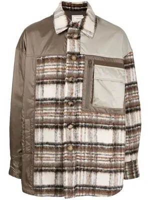 FENG CHEN WANG Button-up Panelled Jacket - Neutrals