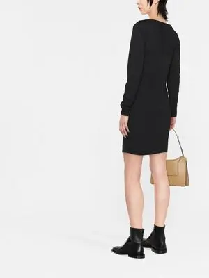 Theory Long-sleeved Sweetheart Neck Mini Dress