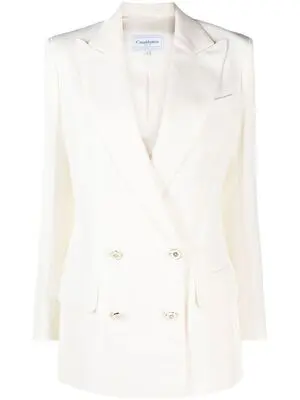 Casablanca Double-breasted Tailored Blazer - White