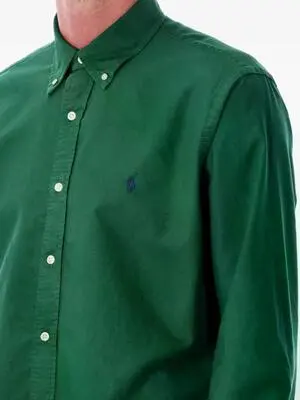 Polo Ralph Lauren Embroidered-logo Long-sleeve Shirt - Green