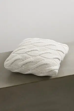Brunello Cucinelli Cable-knit Cashmere Pillow