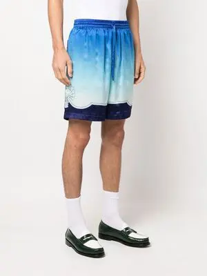 Casablanca Gradient-effect Silk Shorts