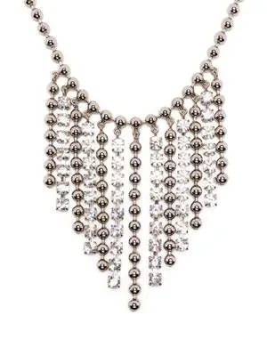 Alessandra Rich Crystal-embellished Drop Necklace