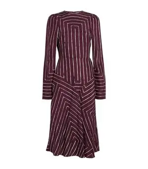 Stella McCartney Silk Asymmetric Midi Dress