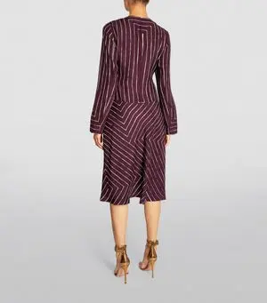Stella McCartney Silk Asymmetric Midi Dress