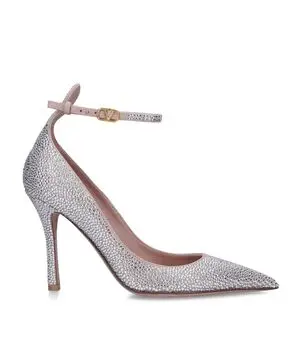 Valentino Garavani Embellished Tan-go Pumps 100