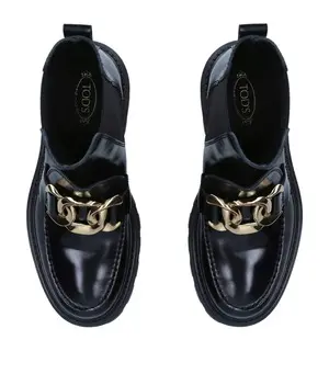 TOD'S Leather Gomma Pesante Boots