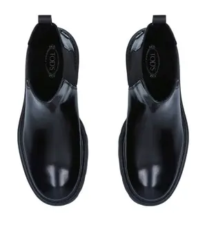 TOD'S Leather Chelsea Boots - Black