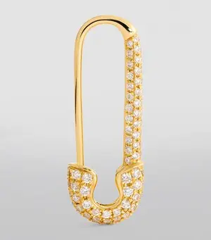 ANITA KO Safety Pin Single Right Earring - Gold
