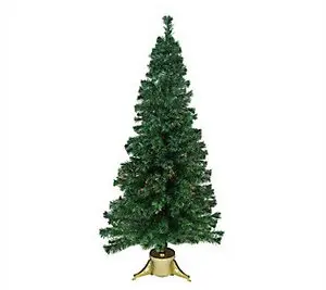 NORTHLIGHT 7' Lit Color Changing Fiber Optic Ch Ristmas Tree - One-color