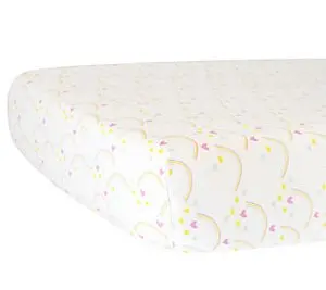 LUSH DECOR Hello Spud Rainbows Multi Fitted Crib Sheet - One-color