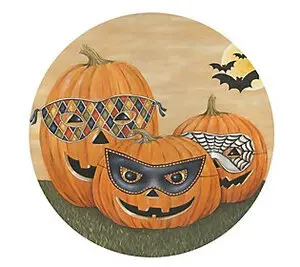 COURTSIDE MARKET Funny Pumpkins 12'diam Circula R Board - One-color