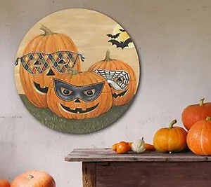COURTSIDE MARKET Funny Pumpkins 12'diam Circula R Board