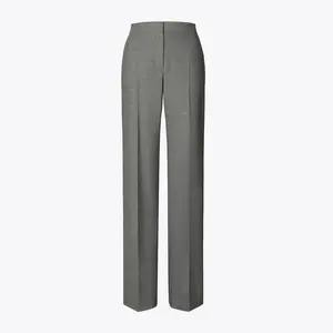 Tory Burch Wool Pant - Dark Gray Melange