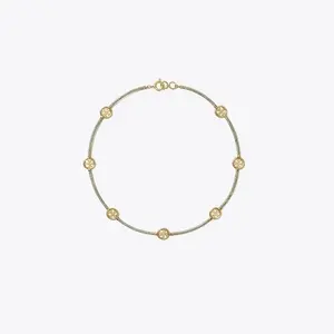 Tory Burch Icon Pavé Necklace - Tory Gold/crystal