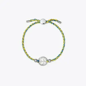 Tory Burch Icon Slider Bracelet Tory Gold/blue Multi