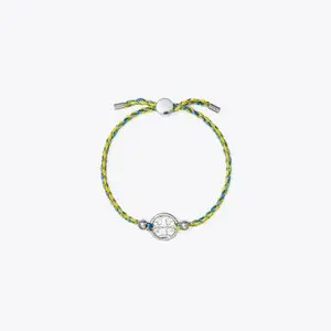Tory Burch Icon Slider Bracelet Tory Silver/blue Multi