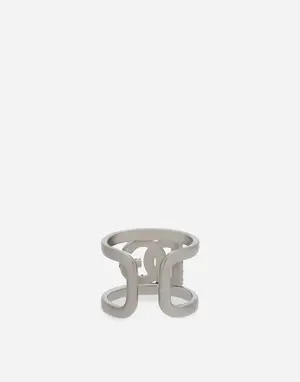 Dolce & Gabbana Ring With Rhinestone-detailed Logo