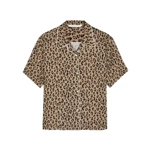 Palm Angels Leopard-print Viscose Shirt