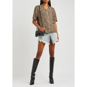 Palm Angels Leopard-print Viscose Shirt