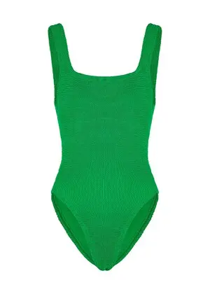 Hunza G Crinkle One-piece Swimsuit - Green