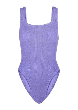 Hunza G Crinkle One-piece Swimsuit - Lilac