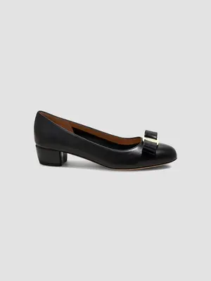 FERRAGAMO Vara 30mm Leather Pumps - Nero