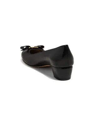 FERRAGAMO Vara 30mm Leather Pumps - Nero