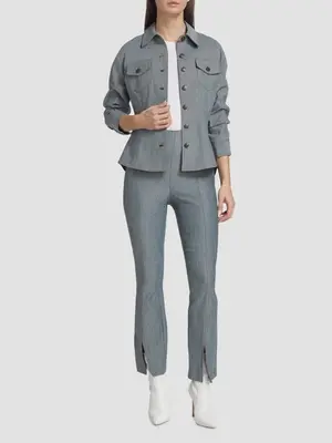 Cinq À Sept Laurie High-rise Stretch Flared Crop Jeans - Indigo