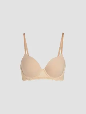 Hanro Luxury Mots Lace T-shirt Bra - Beige