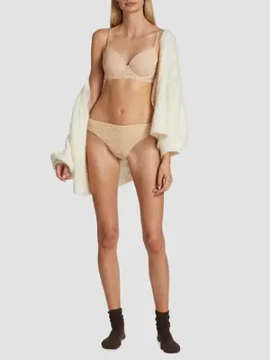 Hanro Luxury Mots Lace T-shirt Bra - Beige