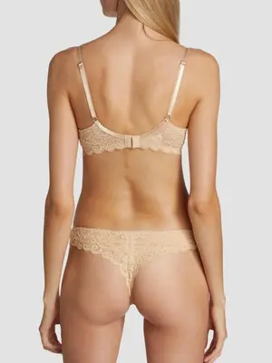 Hanro Luxury Mots Lace T-shirt Bra - Beige
