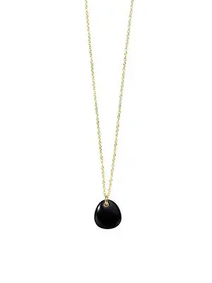Ippolita Rock Candy 18k Yellow Gold & Onyx Pebble Pendant Necklace - Black