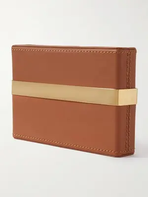 Ralph Lauren Westover Leather And Gold-tone Playing Cards Set