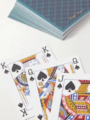 Ralph Lauren Westover Leather And Gold-tone Playing Cards Set