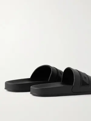 Off-White Webbing-trimmed Rubber Slides