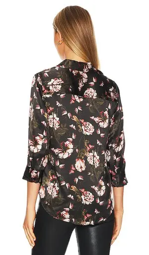 L'Agence Dani Blouse - Black Multi Butterfly