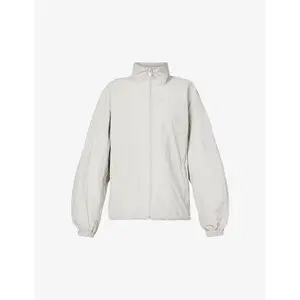 Alexander Wang Logo-flocked Relaxed-fit Shell Jacket