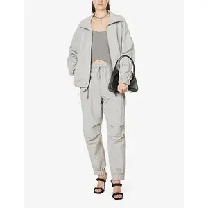 Alexander Wang Logo-flocked Relaxed-fit Shell Jacket