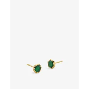 Monica Vinader X Kate Young Onyx Stud Earrings - Green