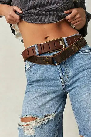 Free People We The Free Jona Leather Belt Brown