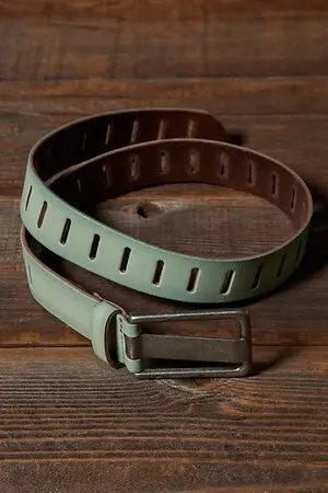 Free People We The Free Jona Leather Belt Light Green