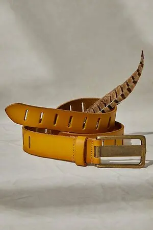 Free People We The Free Jona Leather Belt - Ochre