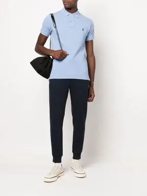 Polo Ralph Lauren Embroidered-logo Polo Shirt - Blue